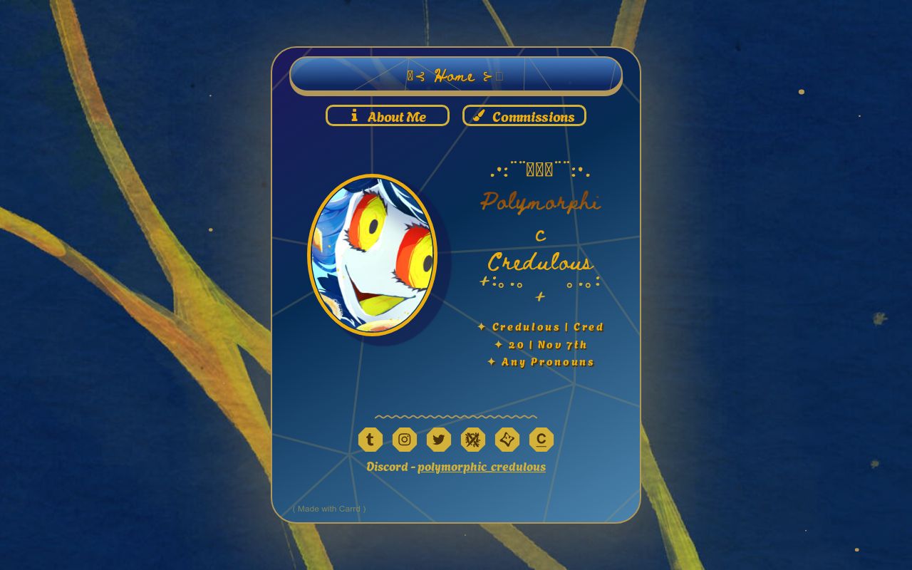 Polymorphic Credulous Carrd